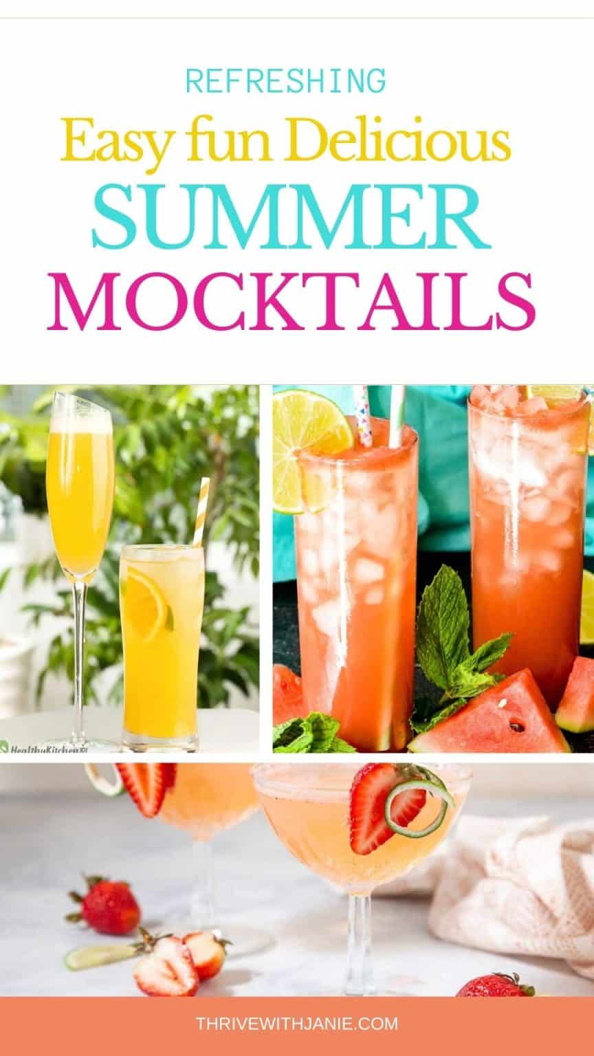14 Easy Refreshing And Delicious Summer Mocktails - Thrive With Janie