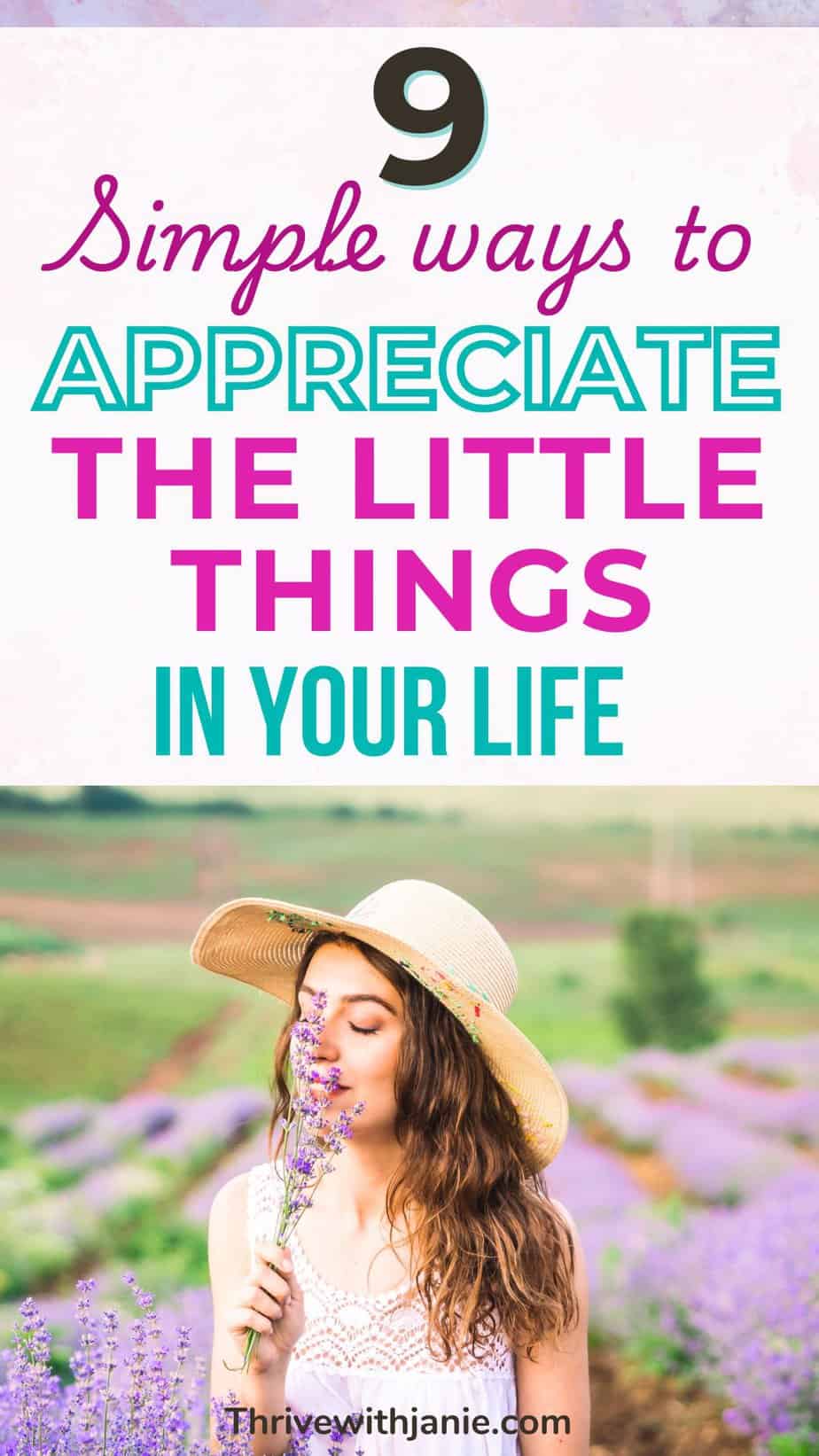 How To Appreciate The Little Things - Thrive With Janie