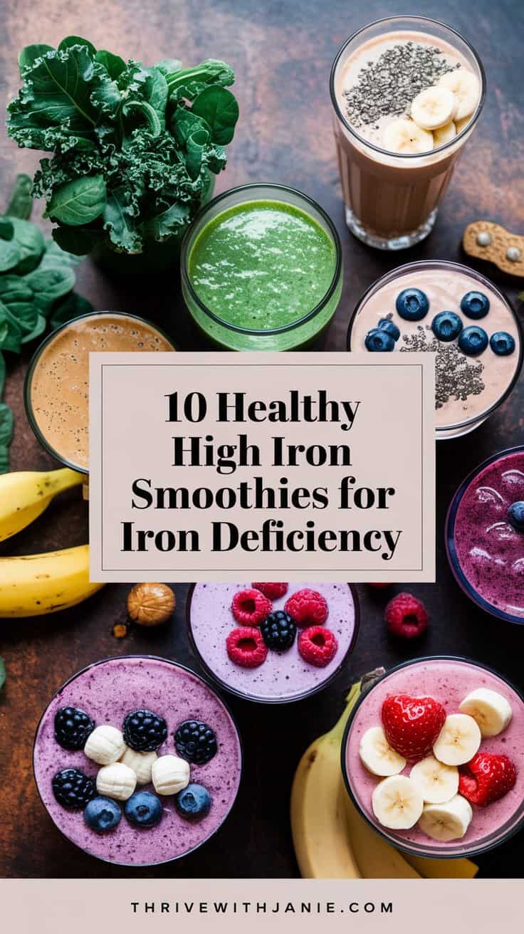 10 Best High Iron Smoothies To Combat Iron Deficiency - Thrive With Janie